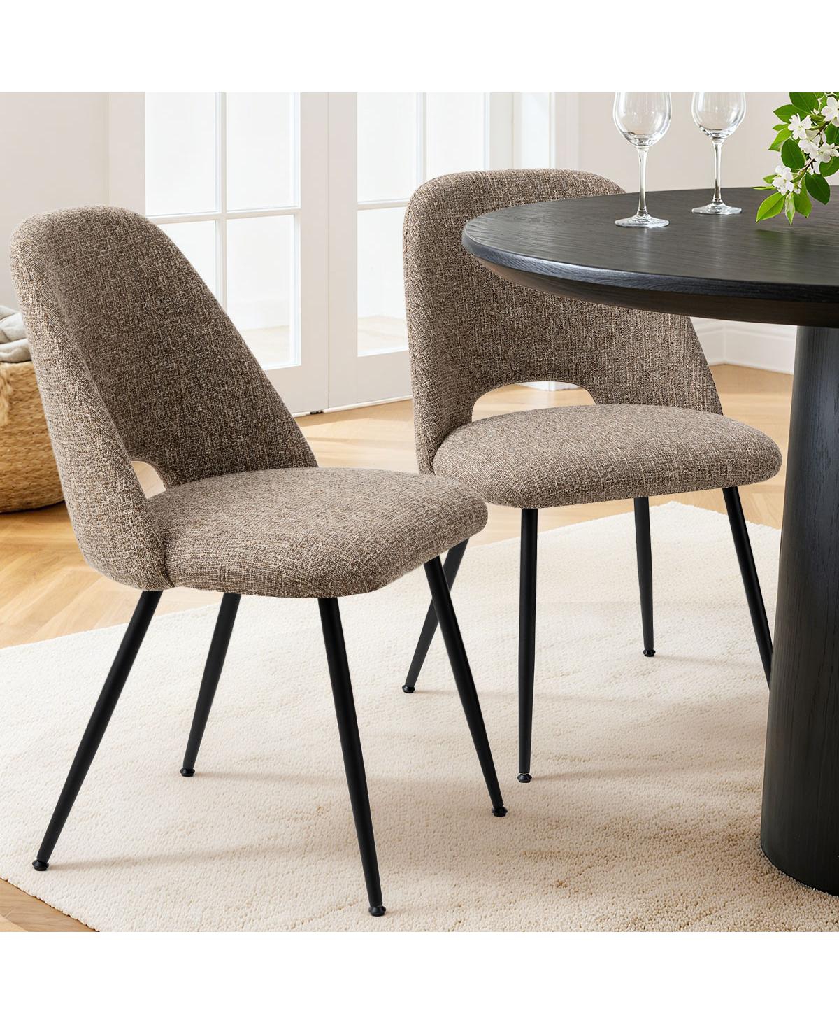 Click here for Maison Boucle Set of 2 Upholstered Dining Chairs... prices