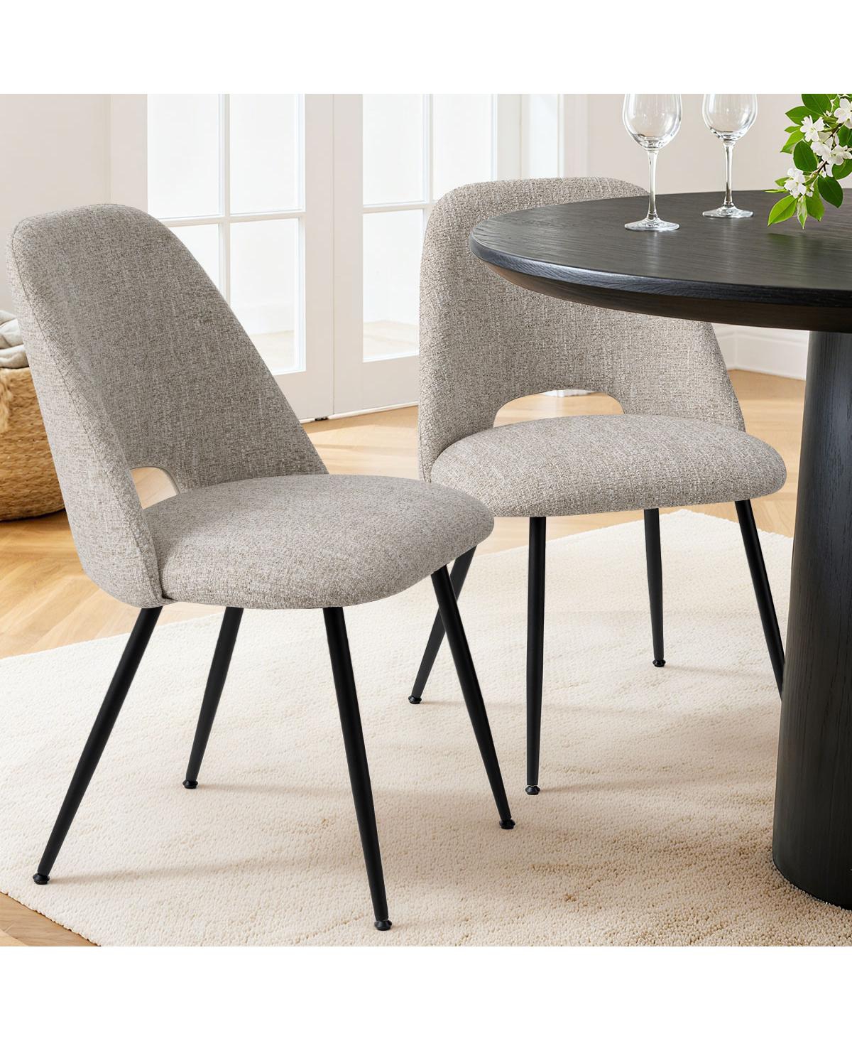 Click here for Maison Boucle Set of 2 Upholstered Dining Chairs... prices