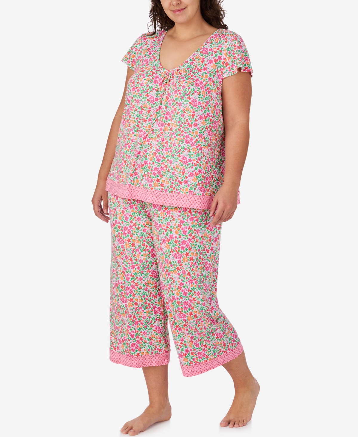 Click here for Ellen Tracy Plus Size Scoop Neck Top & Cropped Paj... prices