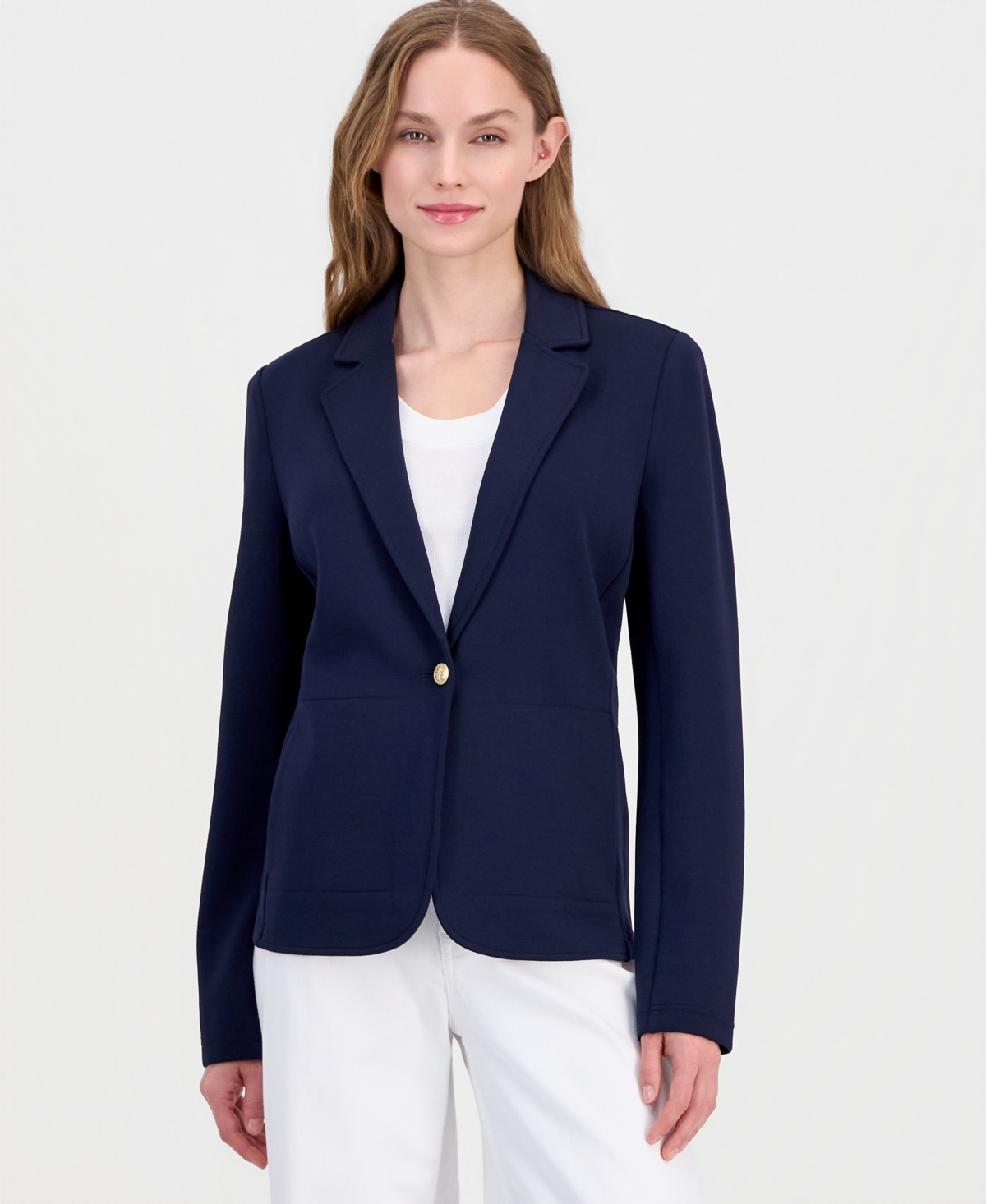 Click here for Nautica Womens Single-Button Blazer - Night Sky prices