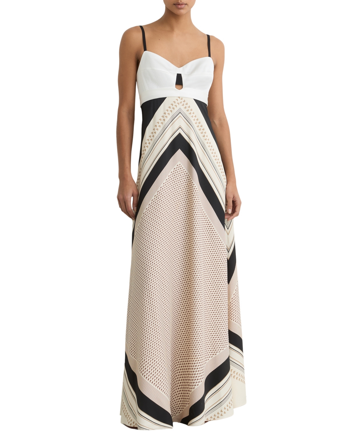 Click here for Reiss Womens Myra Scarf-Print Tie-Back Maxi Dress... prices