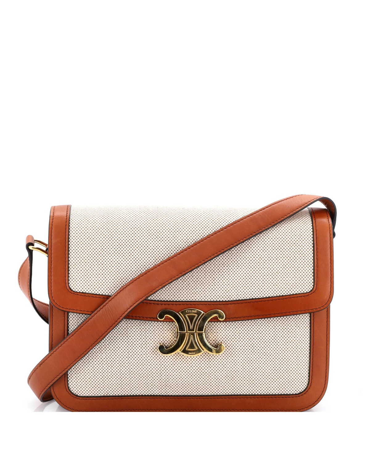 Click here for Pre-Owned Celine Medium Triomphe Shoulder Bag Canv... prices