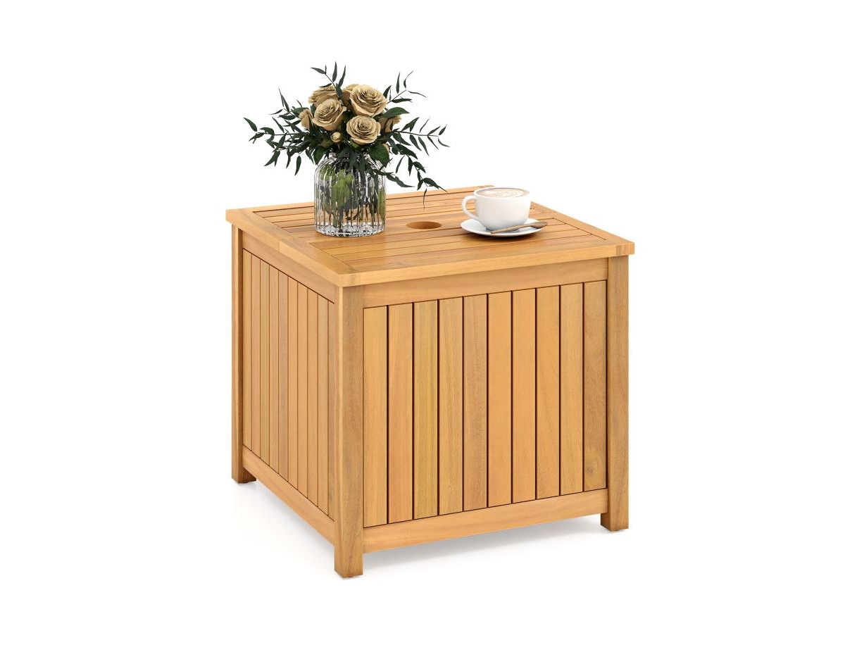 Click here for Slickblue Acacia Wood Outdoor Side Table with Stor... prices