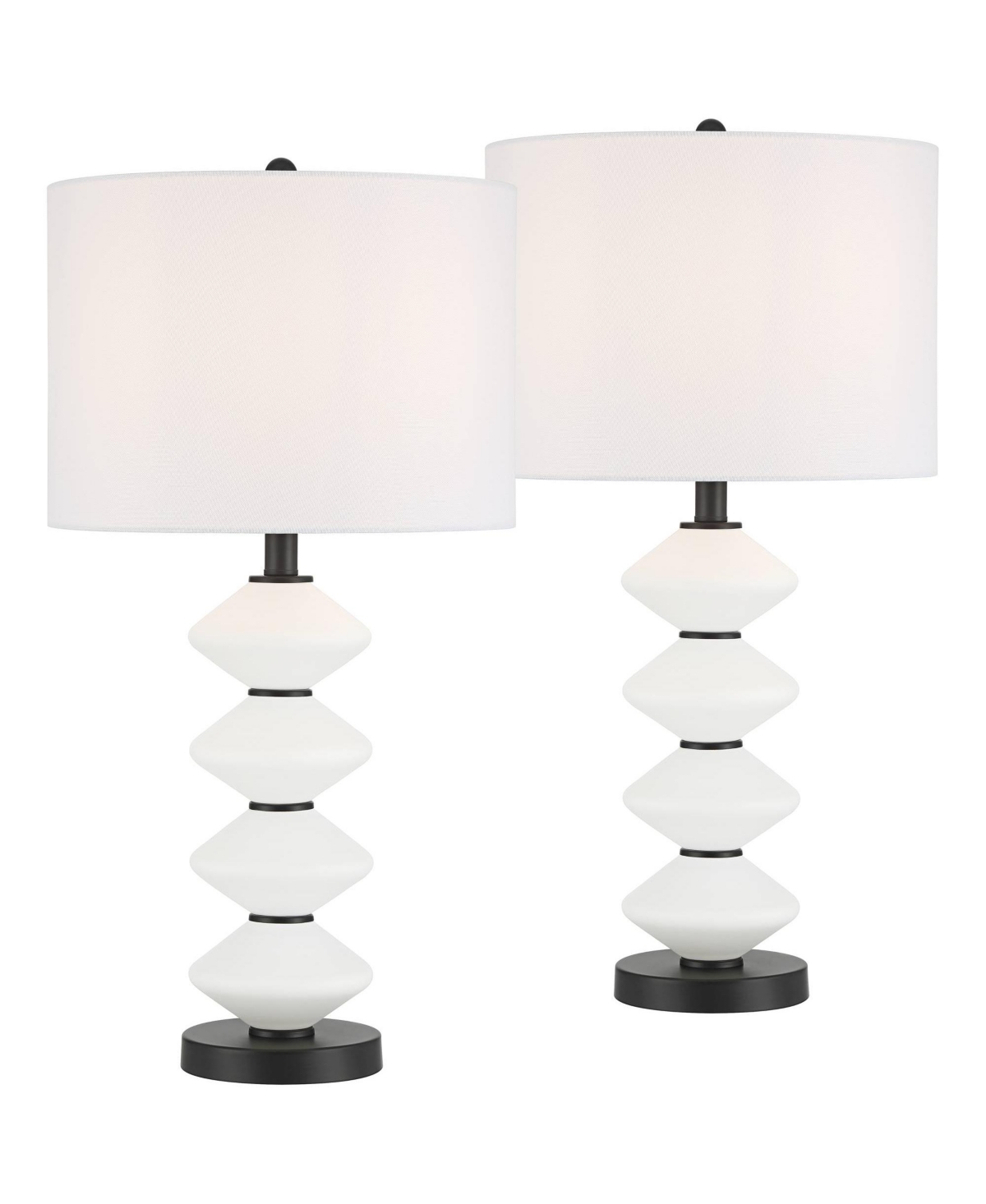 Click here for 360 Lighting Lucy 26 1/2 High Glass Table Lamp Set... prices
