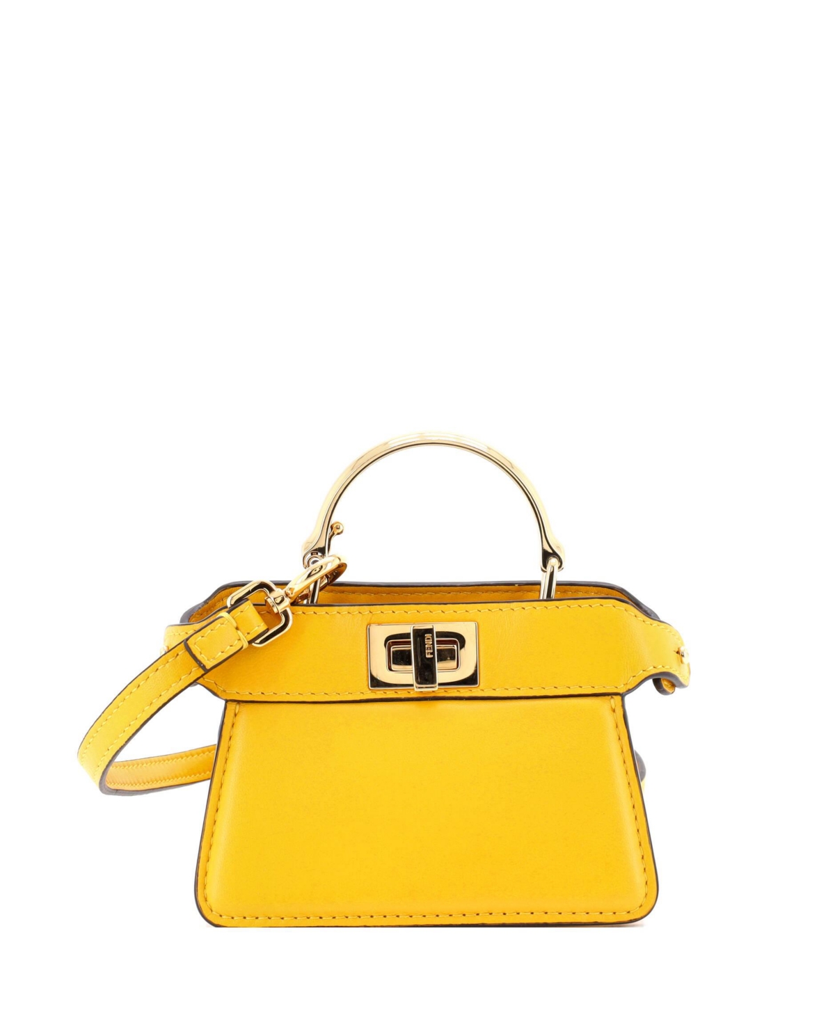 Click here for Pre-Owned Fendi Nano Maxi Handle Peekaboo Bag Leat... prices