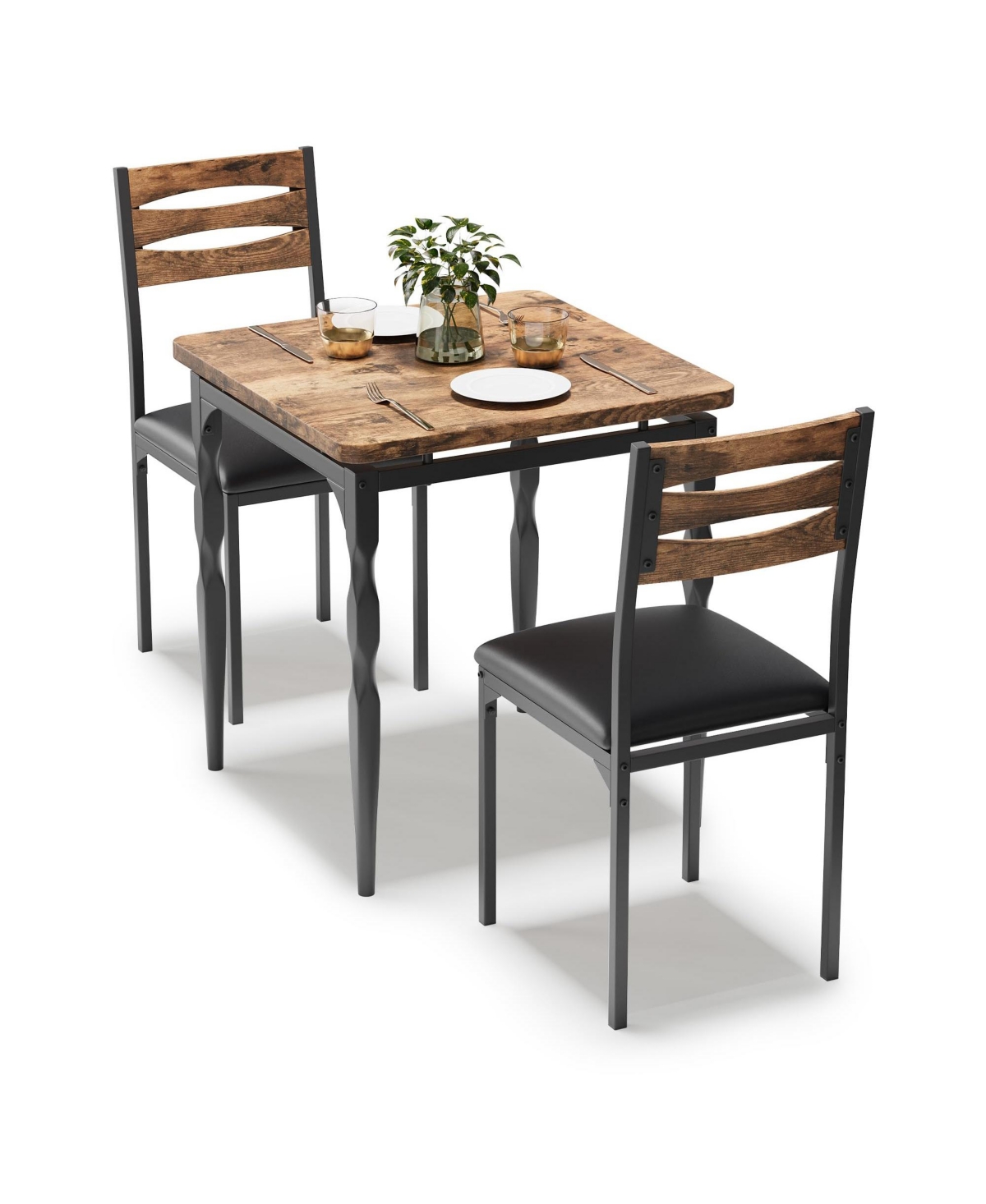 Click here for gaomon 2-Person 3-Piece Compact Dining Table Set prices