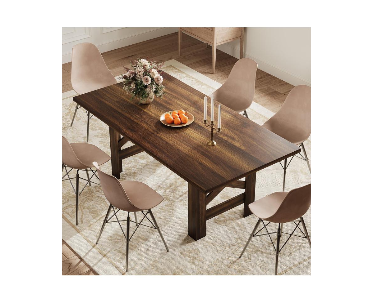 Click here for gaomon 6-8 Person Long Farmhouse Wooden Dining Tab... prices