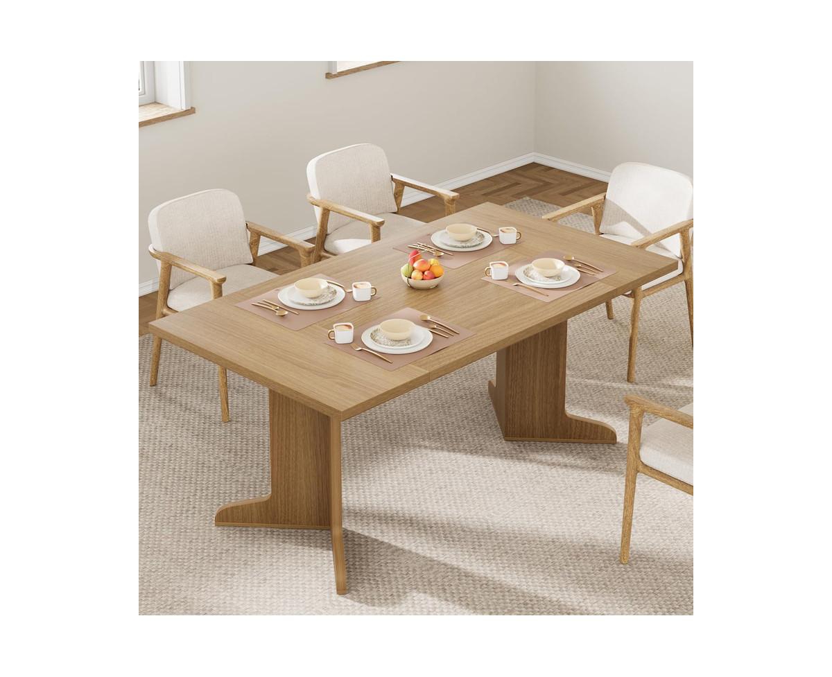 Click here for gaomon 6-8 Person Farmhouse Rectangular Dining Tab... prices