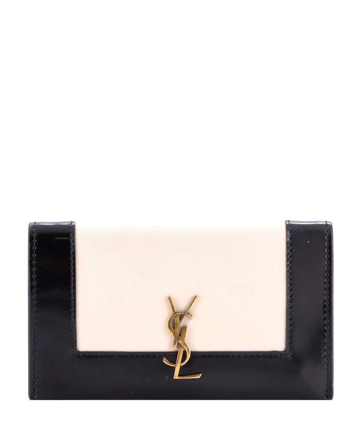 Click here for Pre-Owned Saint Laurent Bicolor Monogram Wallet Le... prices
