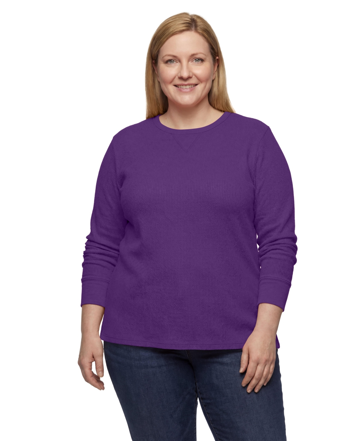 Click here for Woman Within Womens Within Waffle Thermal Sweatshi... prices