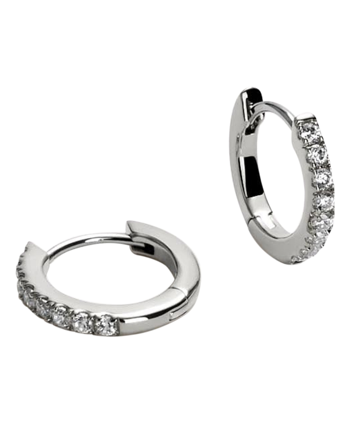 Click here for Ana Luisa Pave Huggie Hoops Earrings - Silver prices