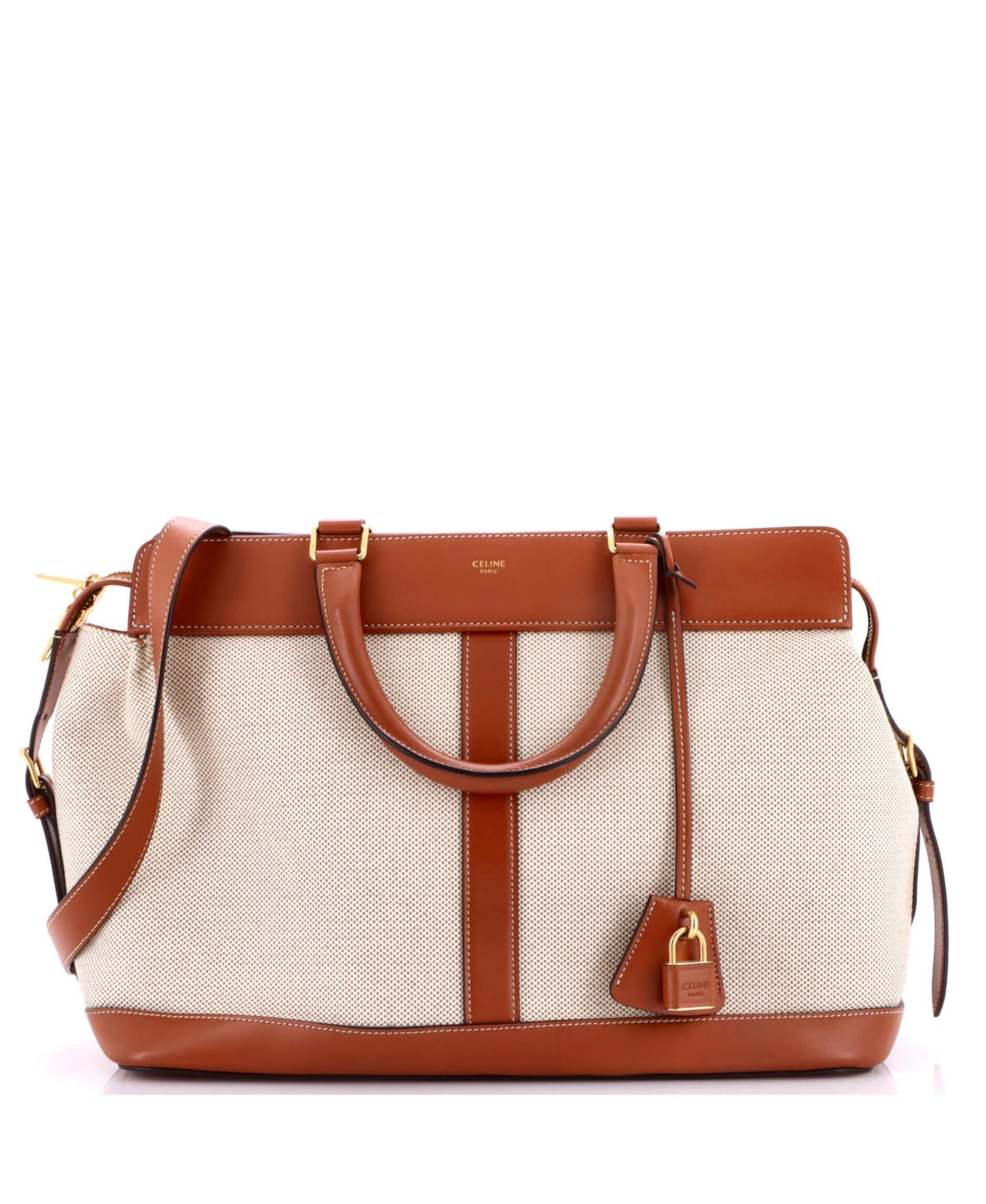 Click here for Pre-Owned Celine Medium Cabas de France Tote Canva... prices