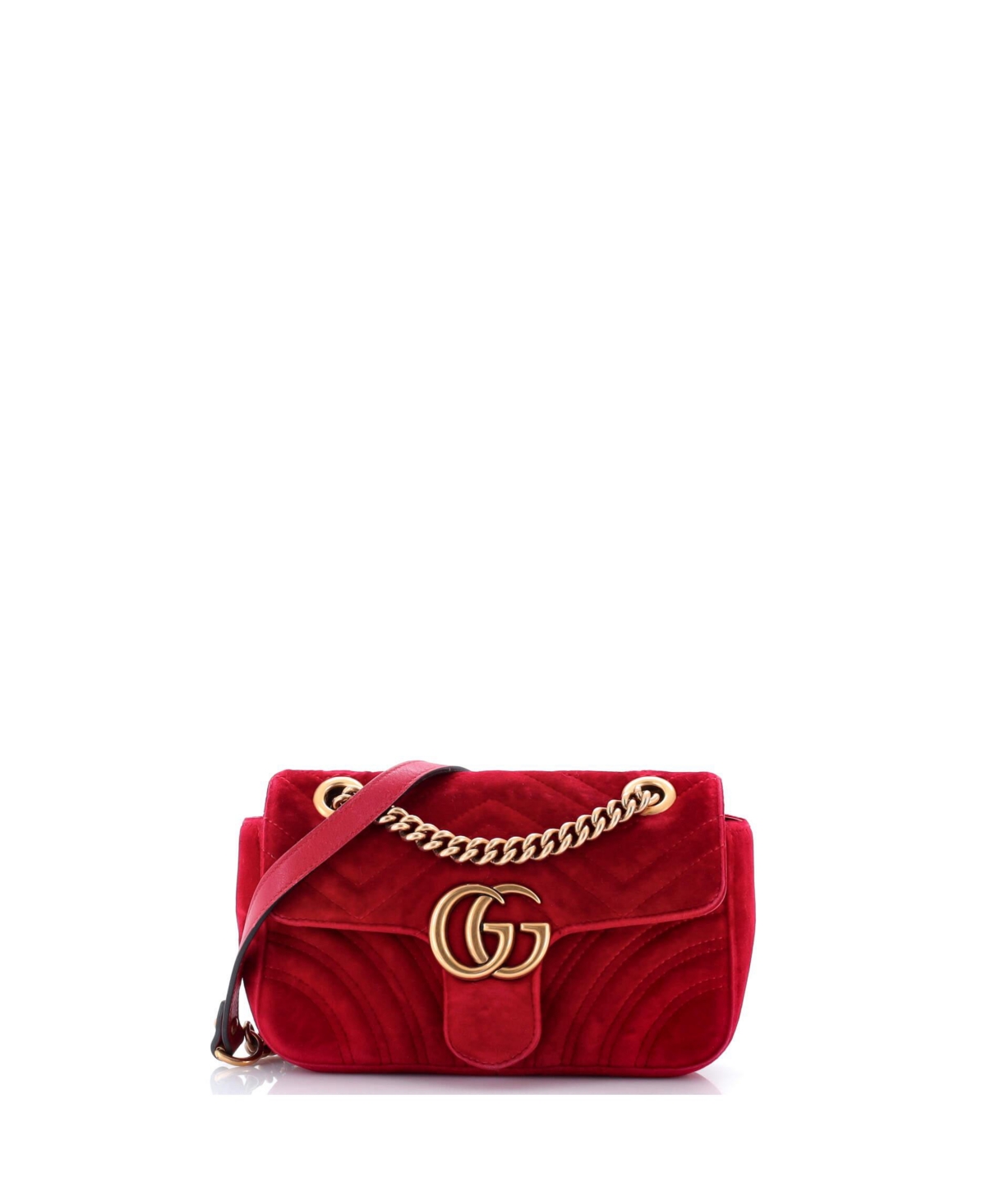 Click here for Pre-Owned Gucci Mini Gg Marmont Flap Bag Matelasse... prices