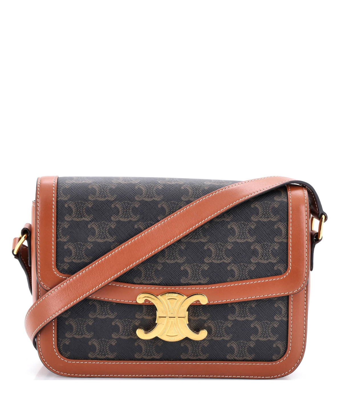 Click here for Pre-Owned Celine Medium Triomphe Shoulder Bag Trio... prices