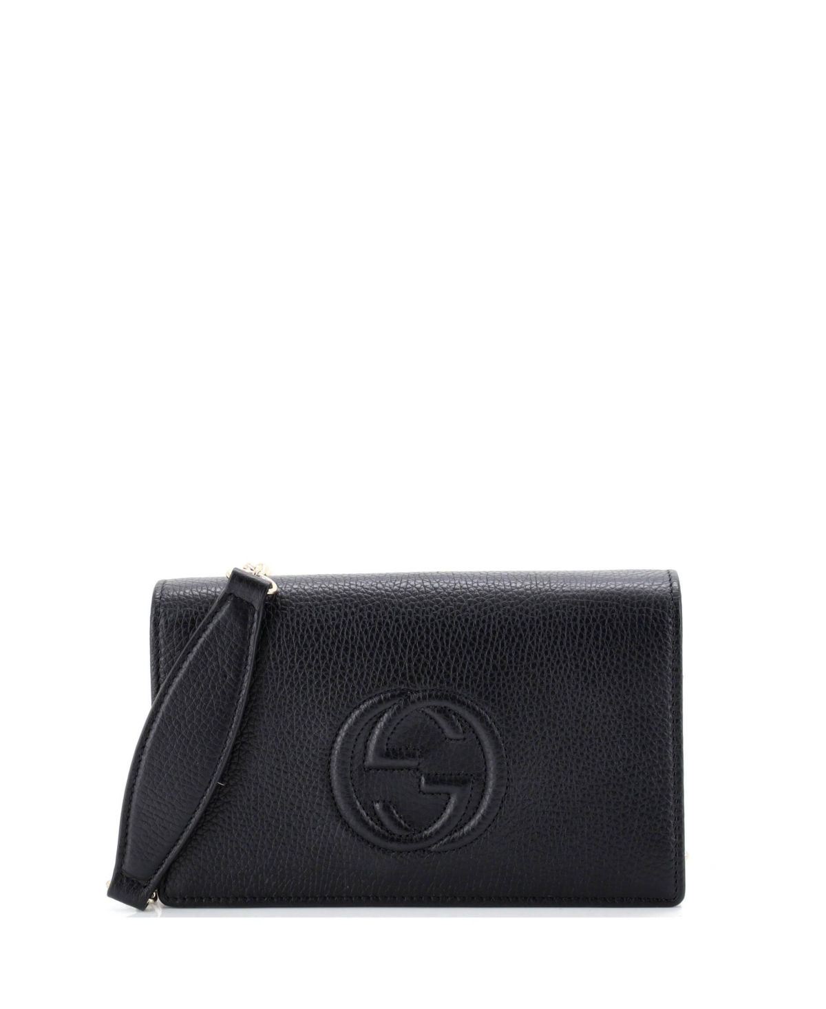 Click here for Pre-Owned Gucci Soho Wallet on Chain Leather - Bla... prices
