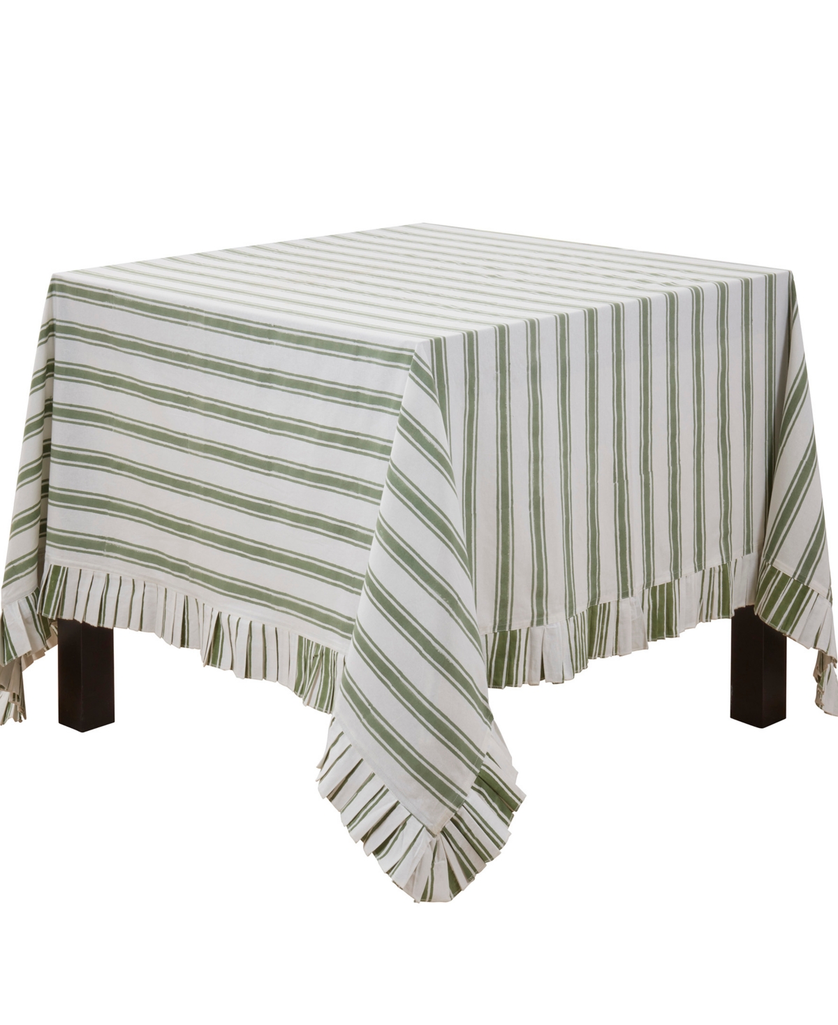 Click here for Saro Lifestyle Striped Cotton Tablecloth  70 x 70... prices