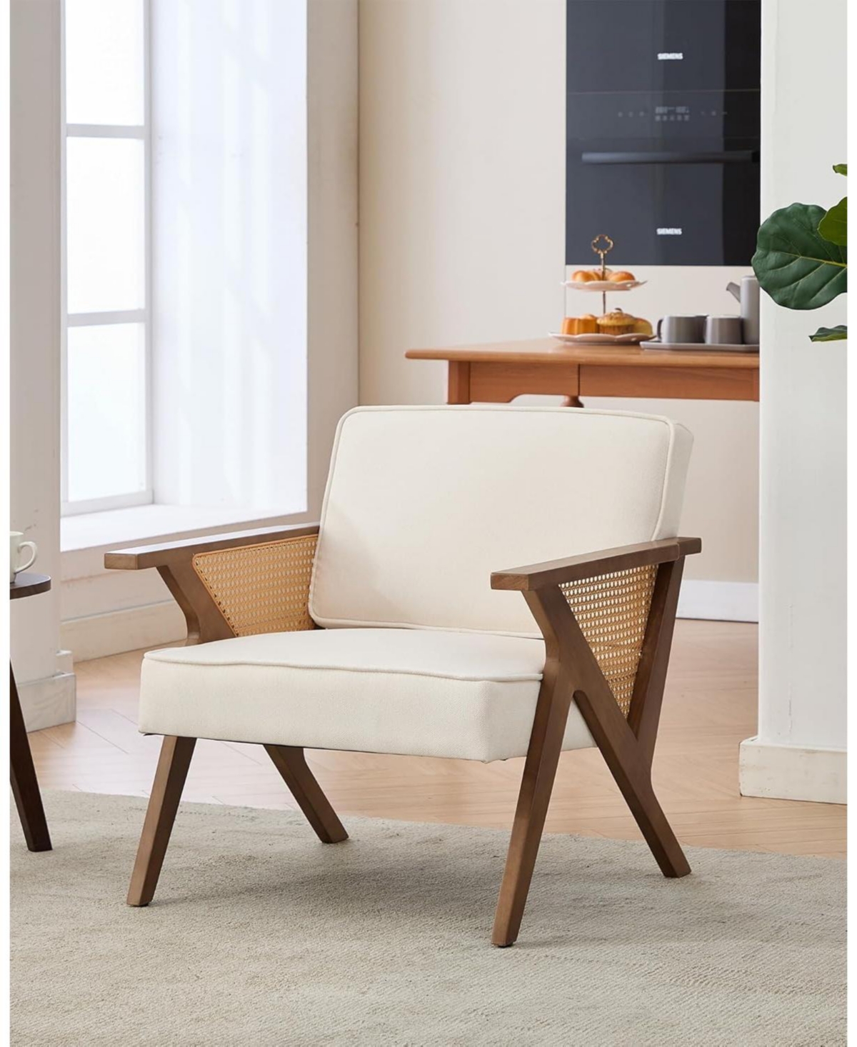 Click here for gaomon Mid-Century Modern Accent Chair Linen Uphol... prices