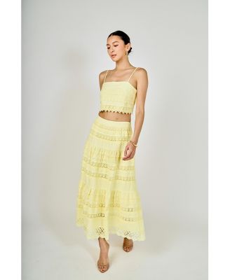 Click here for Womens Laced Crop Top Midi Skirt prices