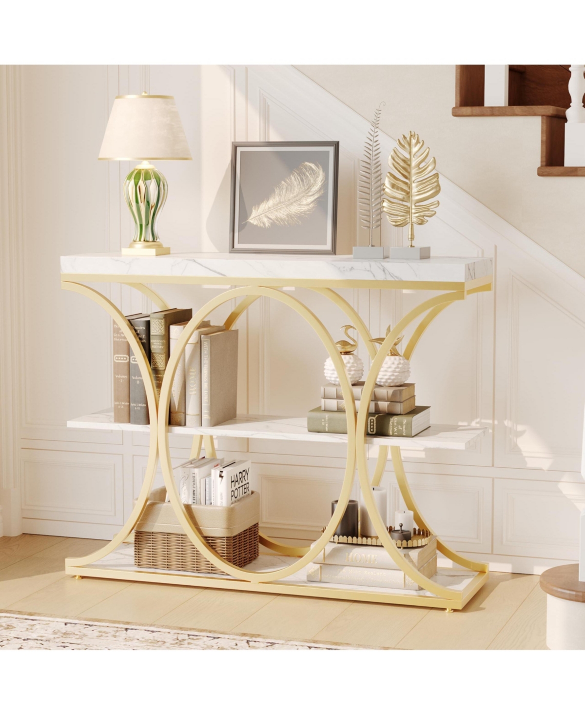 Click here for gaomon 39 Industrial 3-Tier Sofa Console Table wit... prices