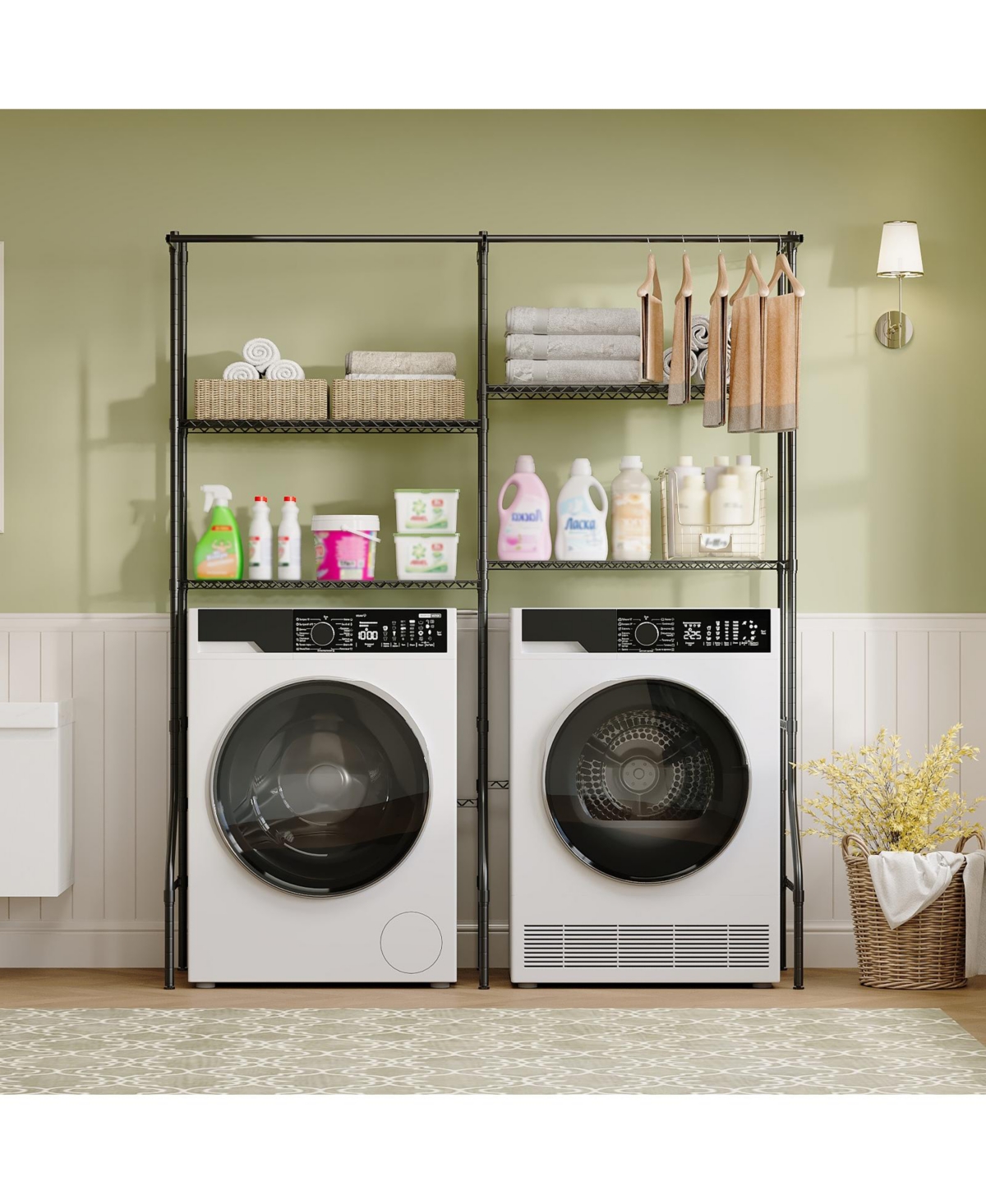 Click here for Homfan 4-Tier Over Washer and Dryer Storage Rack -... prices