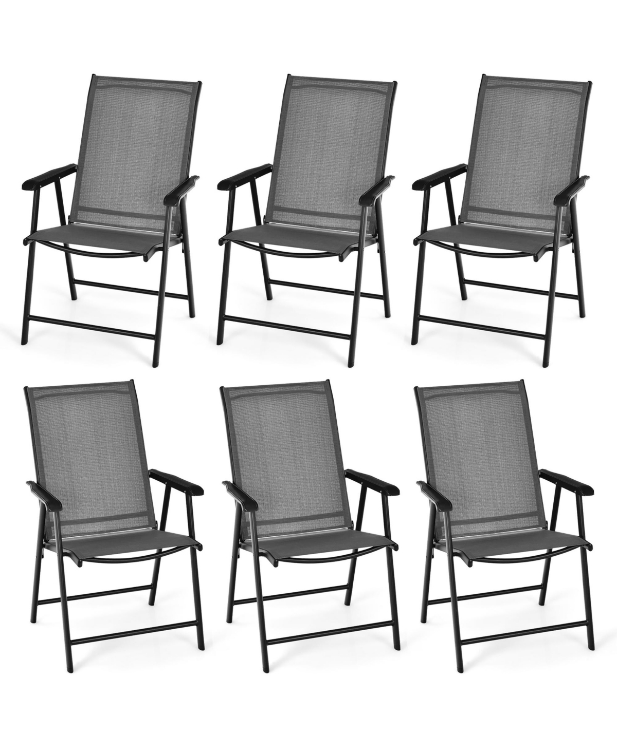 Click here for Gymax Set of 6 Outdoor Patio Folding Chairs Campin... prices