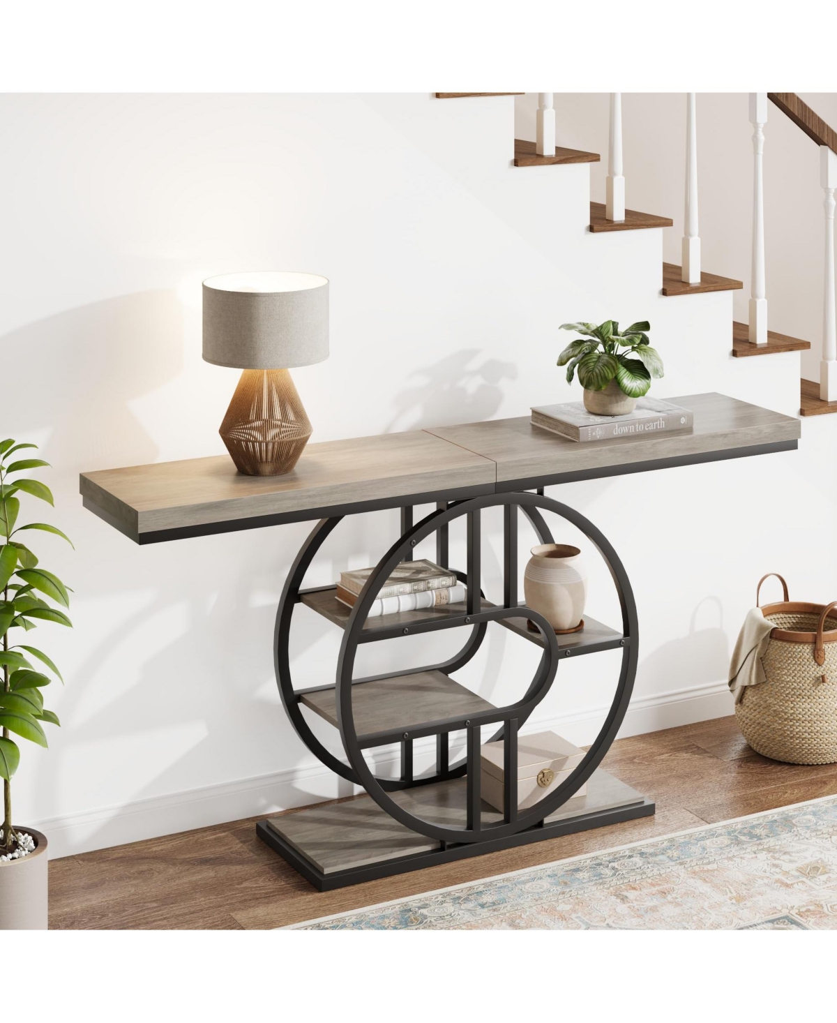 Click here for gaomon Industrial Narrow Console Sofa Table with O... prices