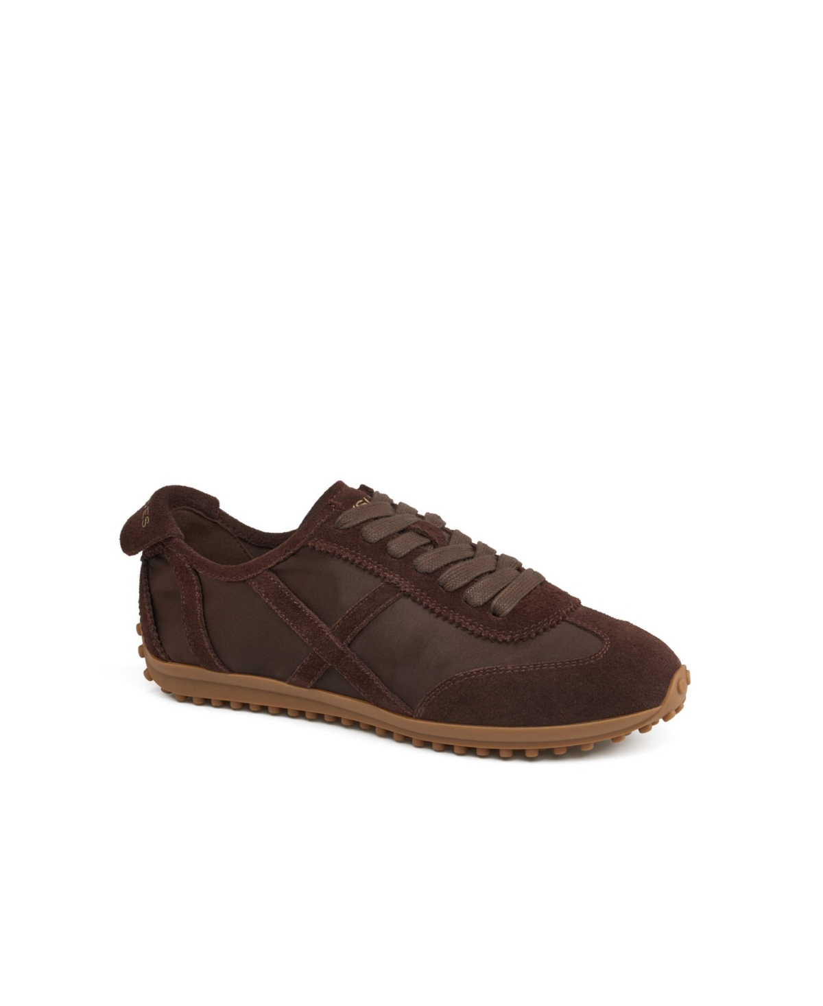 Click here for Jslides Emily Suede Sneaker - Dark Brown prices
