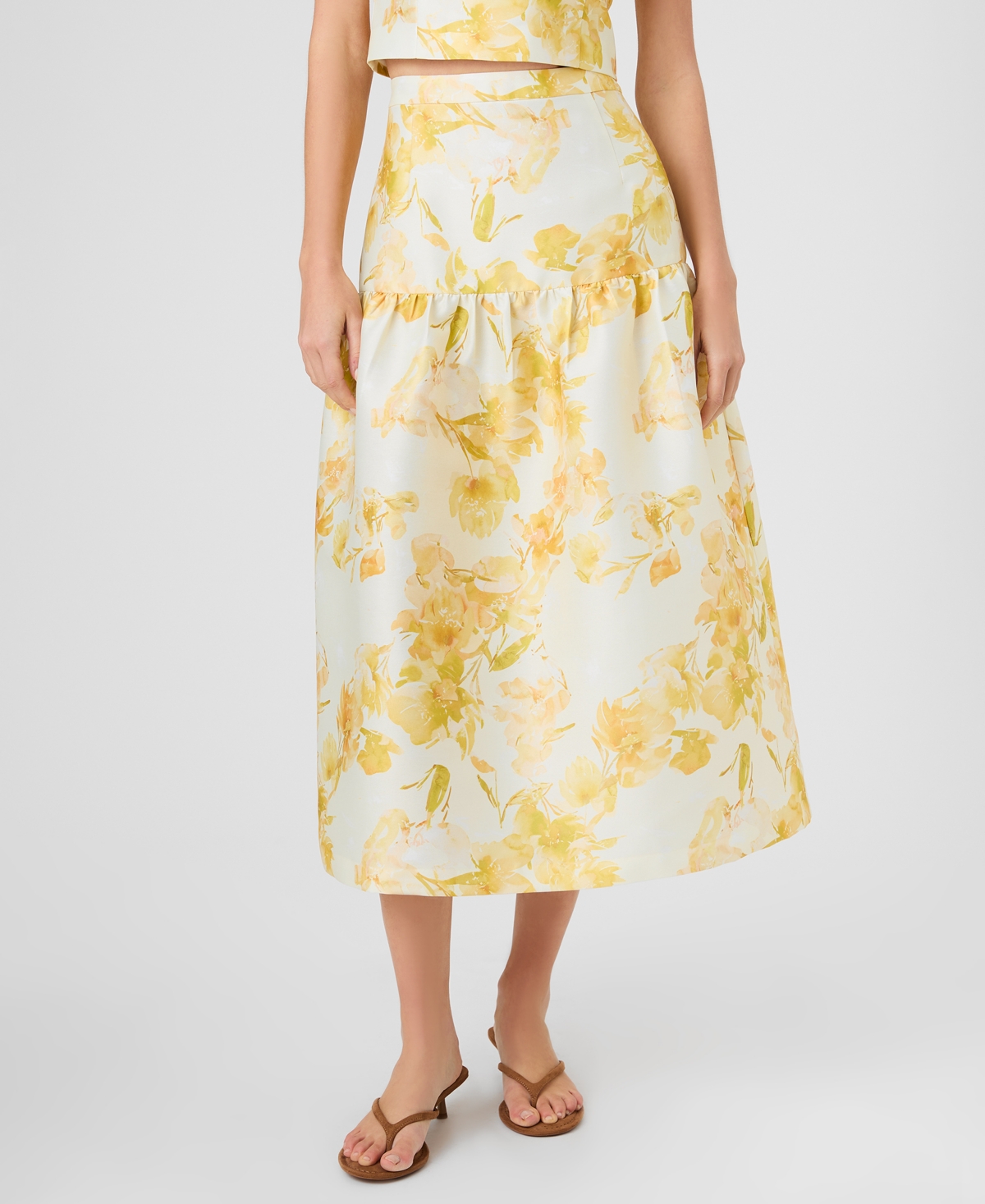 Click here for French Connection Womens Printed Midi Skirt - Dais... prices
