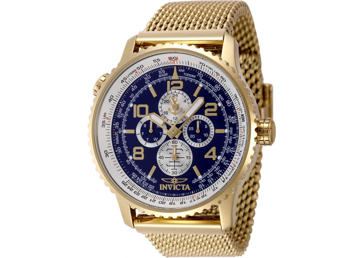 Click here for Invicta Mens Ocean Voyage Quartz Dial Watch - Gold prices