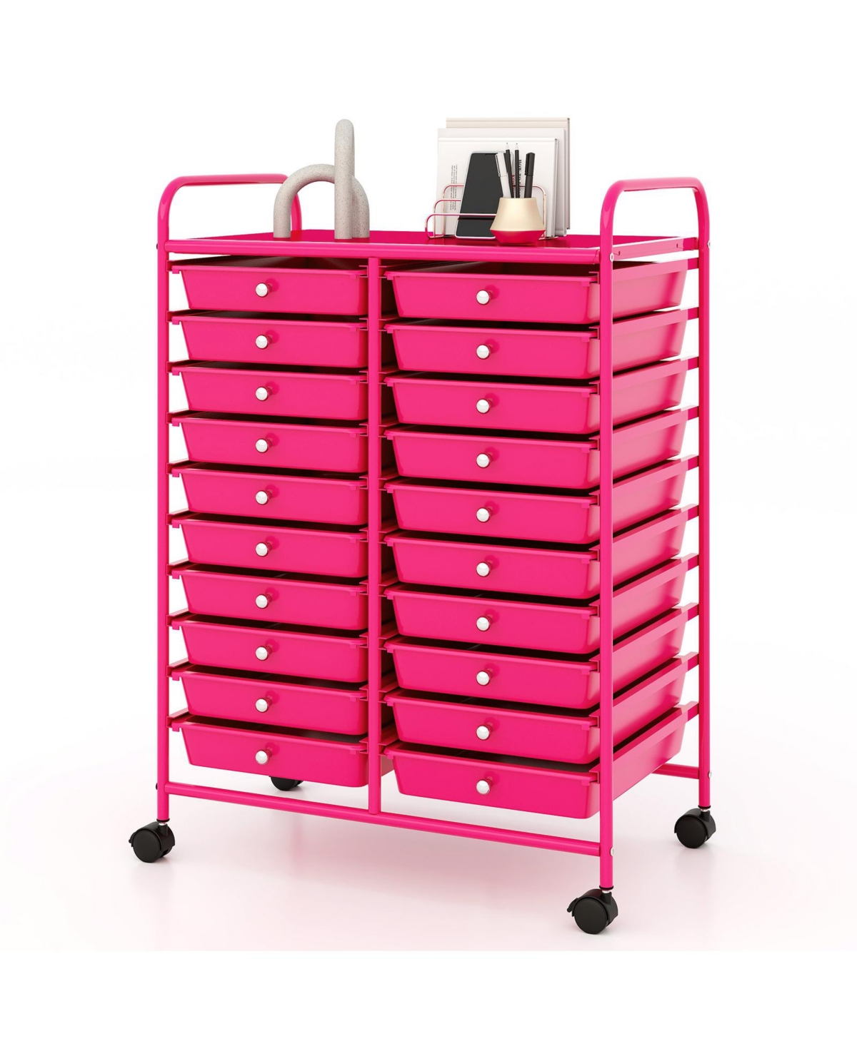 Click here for Sugift Twenty Drawer Rolling Storage Cart Studio O... prices