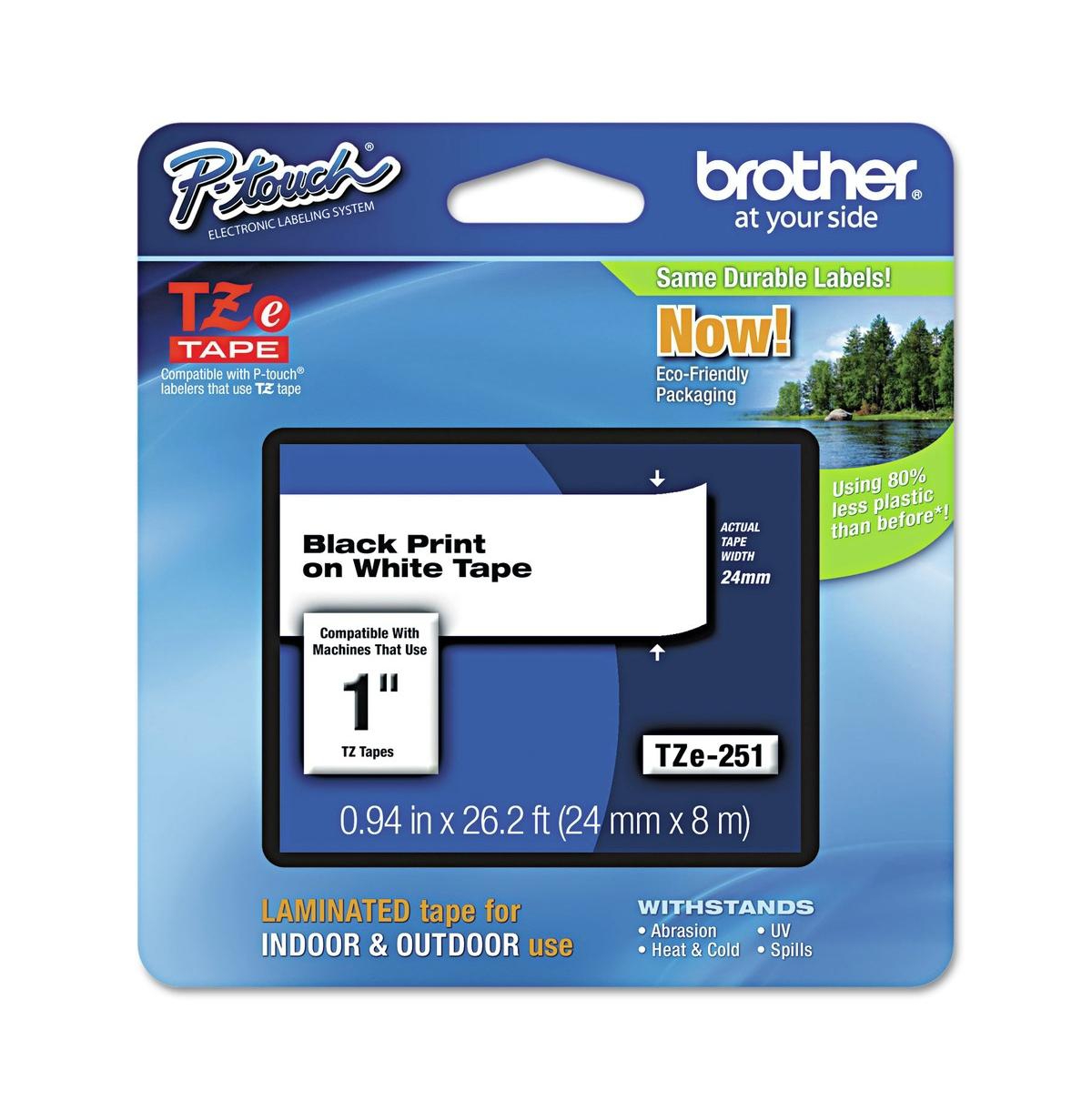 Click here for Brother P-Touch TZE251 0.94 in. x 26.2 ft. TZe Sta... prices