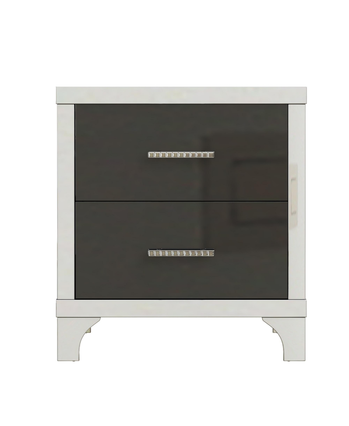 Click here for sumyeg High Gloss Mirrored Nightstand with 2 Drawe... prices