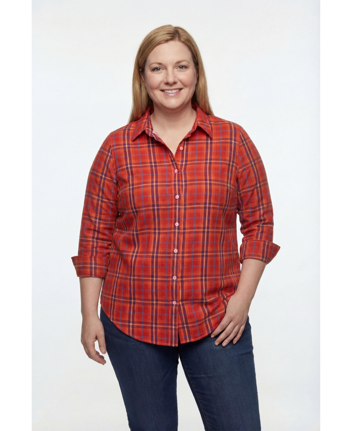 Click here for Woman Within Plus Size Perfect Long Sleeve Shirt -... prices