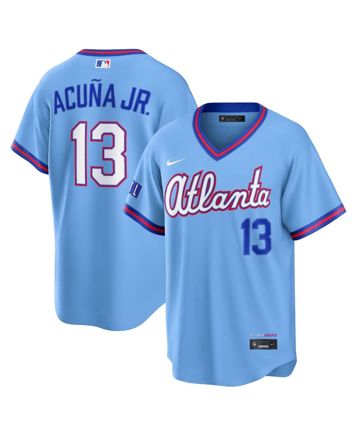 Click here for Nike Mens Ronald Acuna Jr. Powder Blue Atlanta Bra... prices
