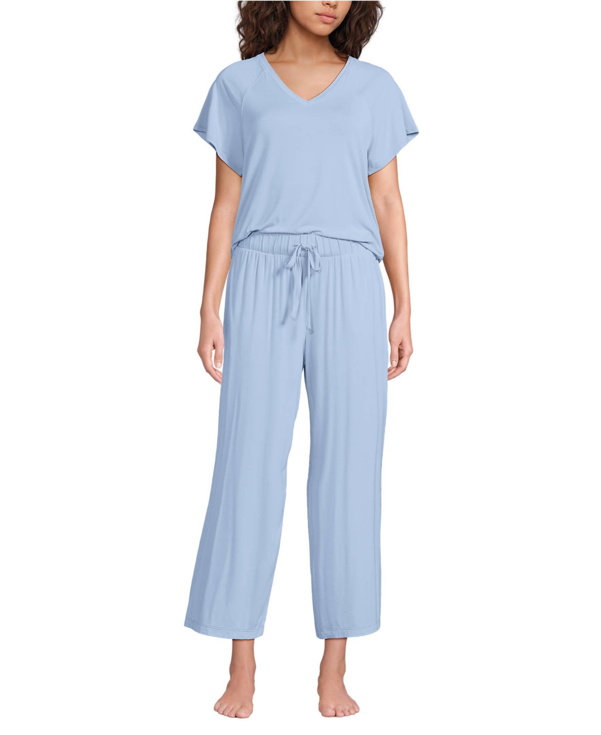 Click here for Lands End Womens Cooling Pajama Set - Misty blue prices