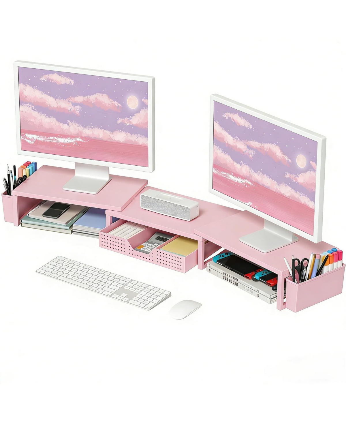Click here for Gnuadz Monitor Stand Riser Drawer Pen Holder Metal... prices