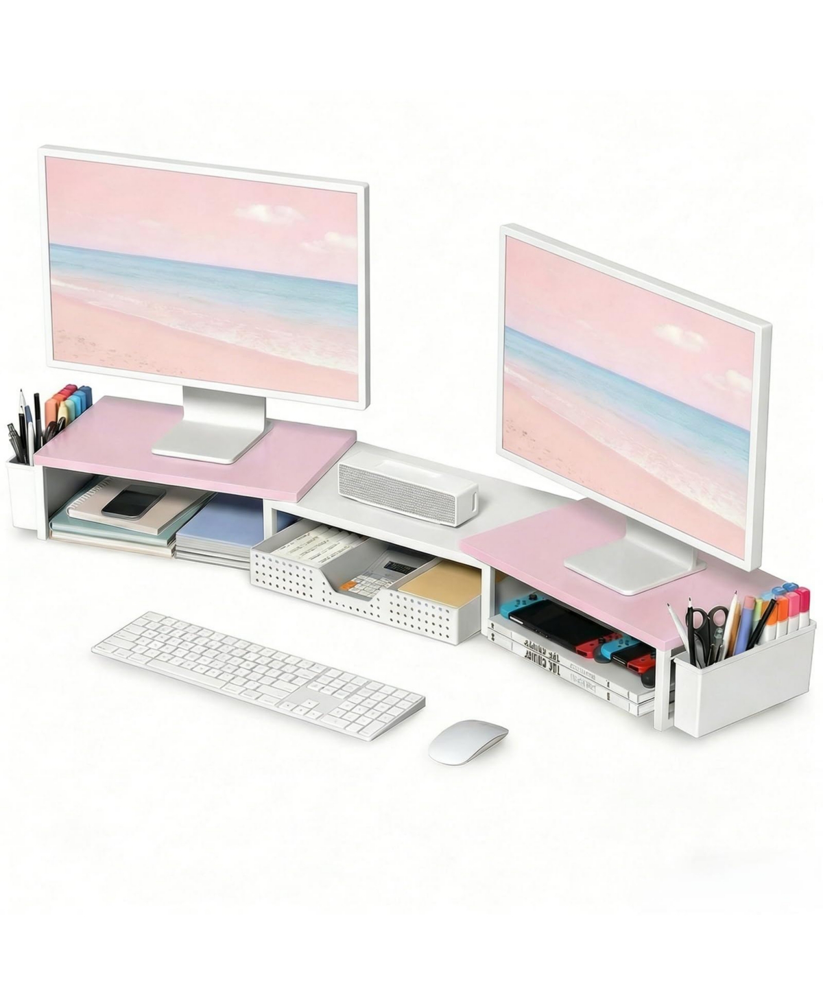 Click here for Gnuadz Monitor Stand Riser Drawer Pen Holder Metal... prices