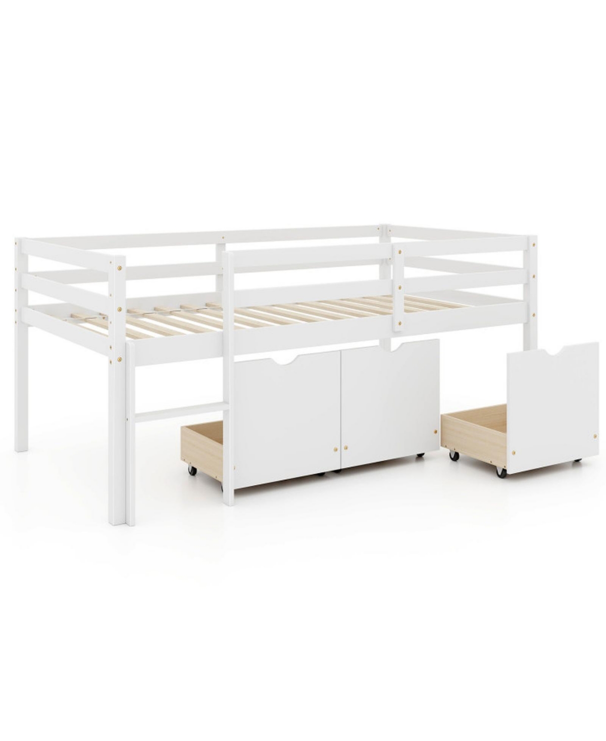Click here for Gouun Twin Low Loft Bed with 3 Storage Drawers  La... prices