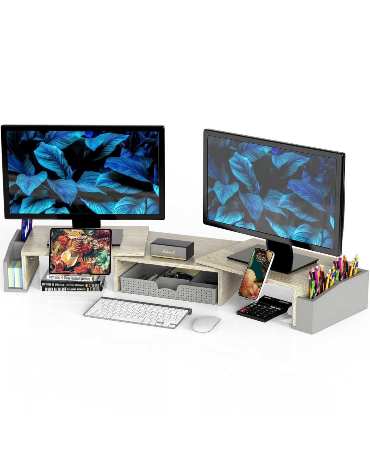 Click here for Gnuadz Desk Dual Monitor Stand Riser Drawer deskto... prices