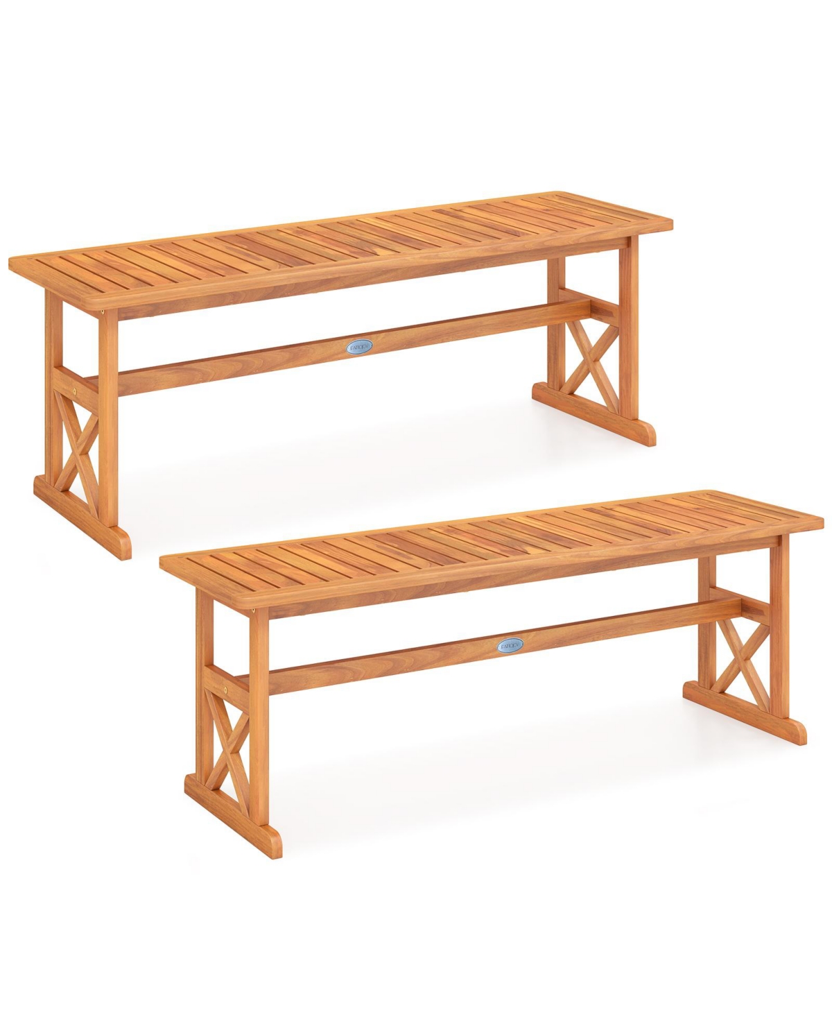 Click here for Sugift 51 in Acacia Wood Outdoor Bench with Slatte... prices