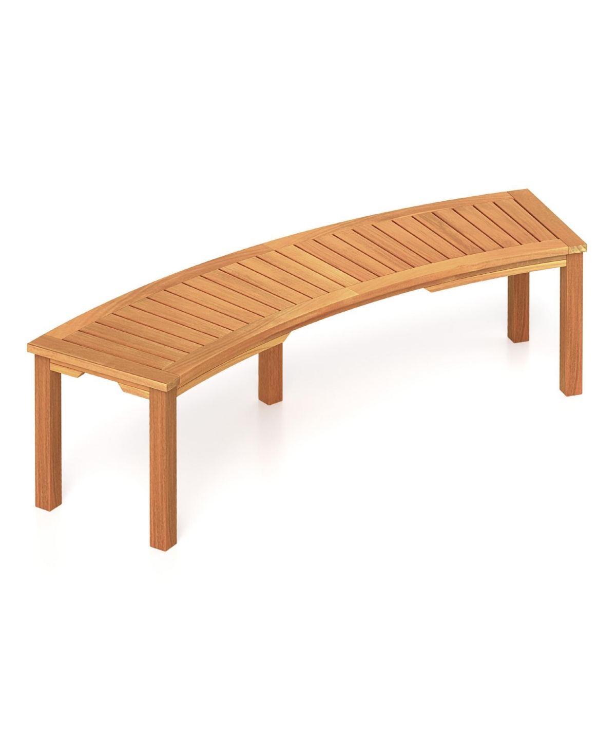 Click here for Sugift Outdoor Curved Acacia Wood Fire Pit Bench w... prices