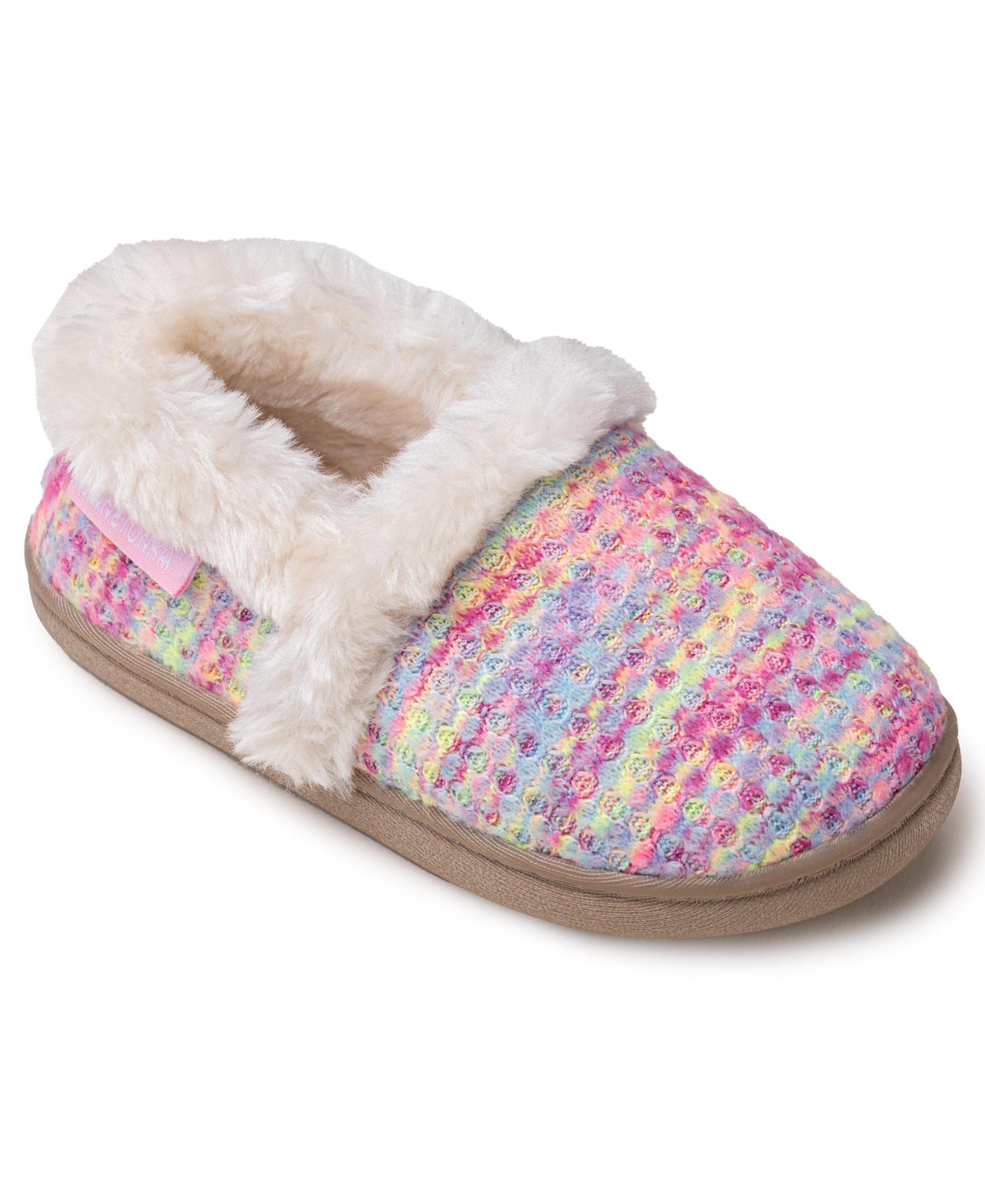 Click here for Minnetonka Kids Daina Faux Fur Slippers - Bright m... prices