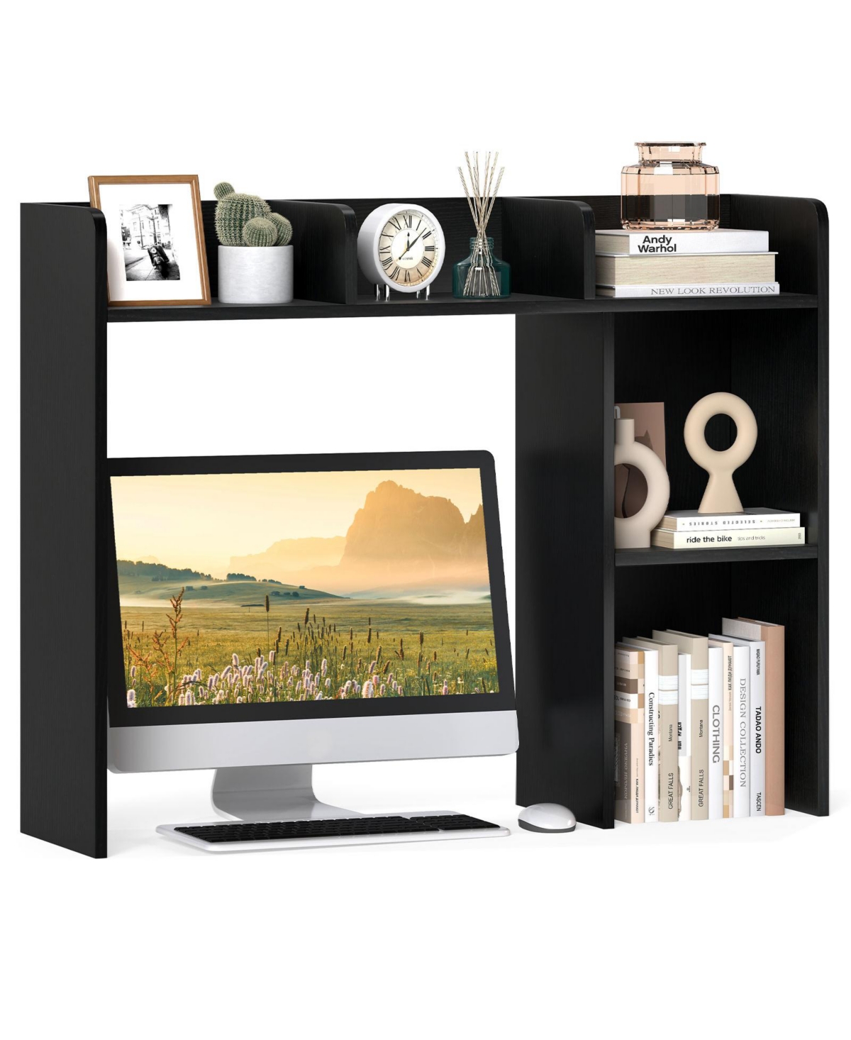 Click here for Gouun 3-Tier Desktop Bookshelf with 4 Shelves  37... prices