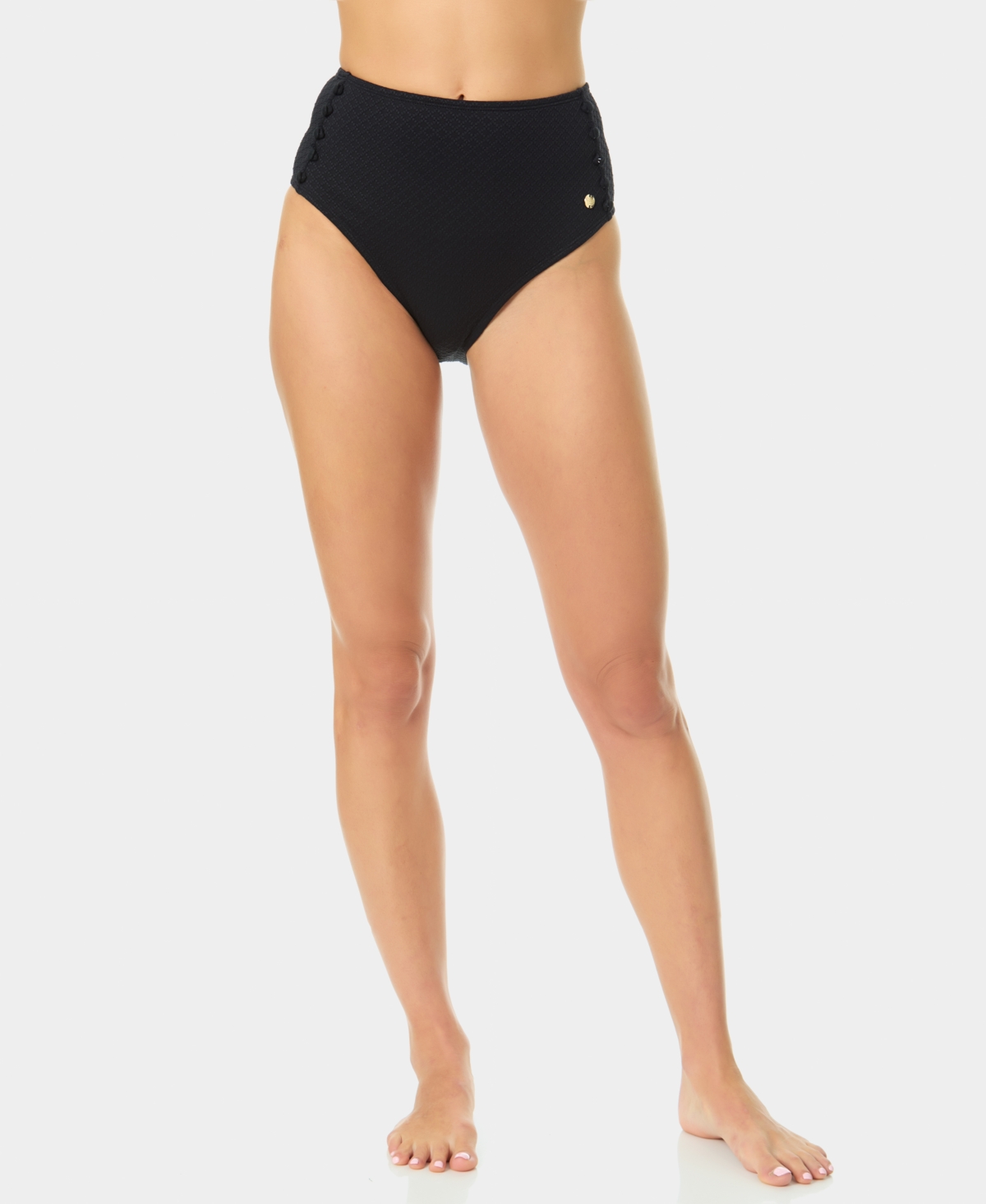Click here for CeCe Womens Covered-Button High-Rise Swim Bottoms... prices