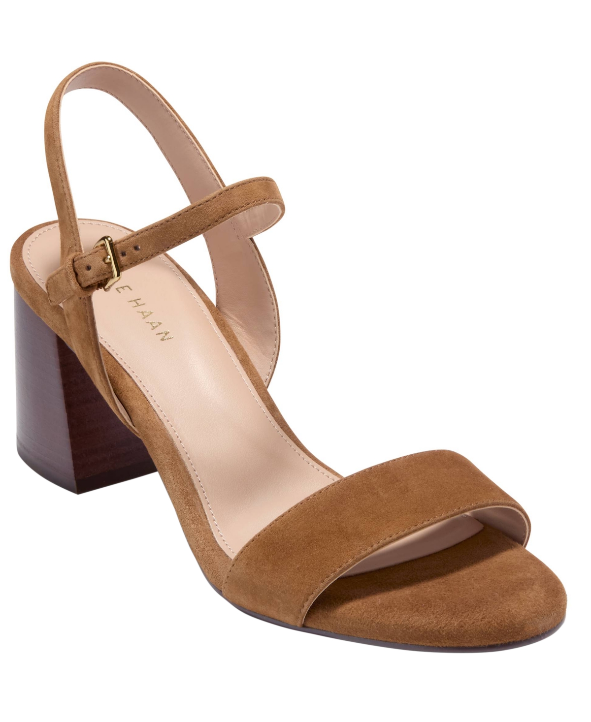 Click here for Cole Haan Womens Josie Block-Heel Sandals - Tobacc... prices