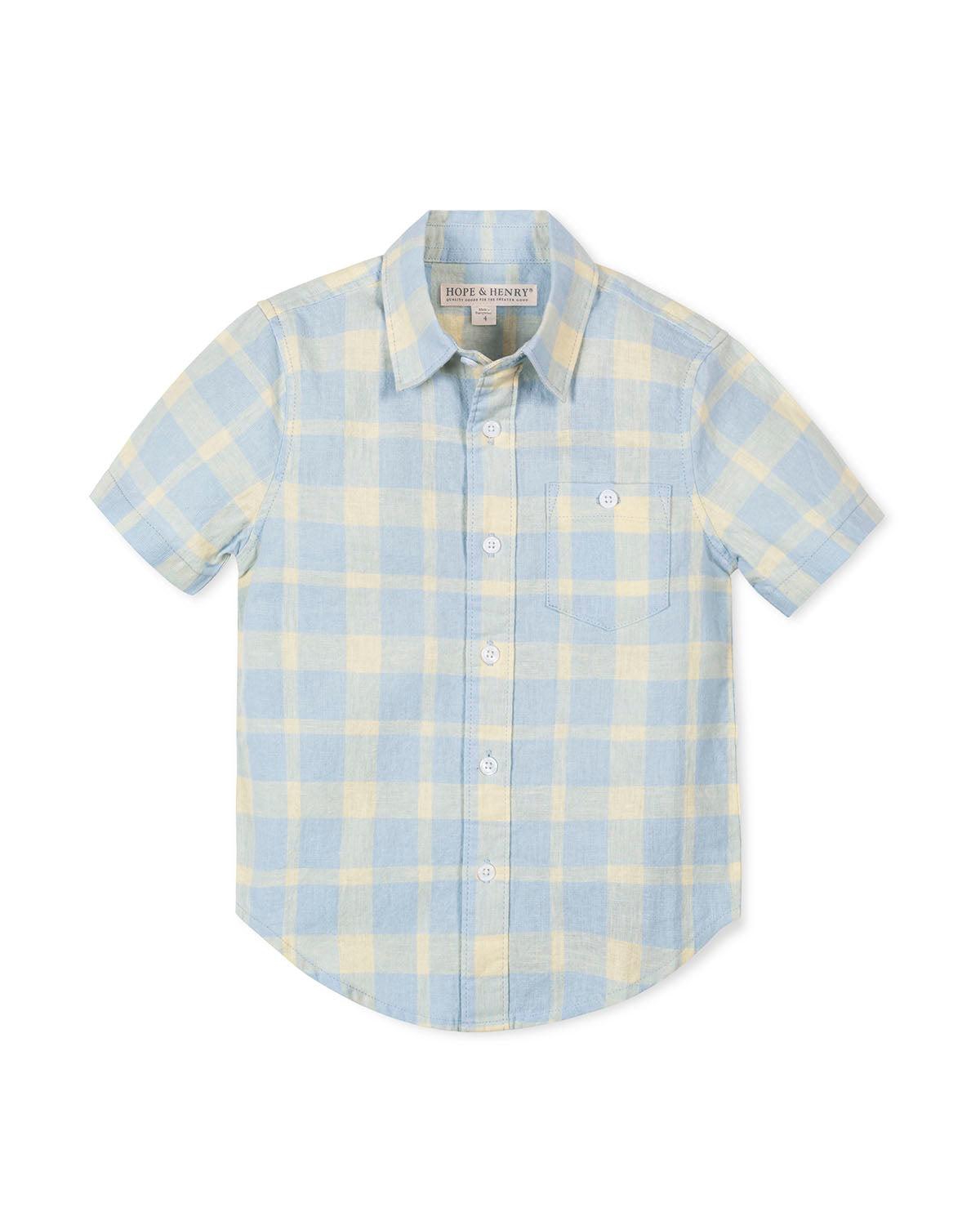Click here for Hope & Henry Little and Big Boys Linen Short Sleev... prices