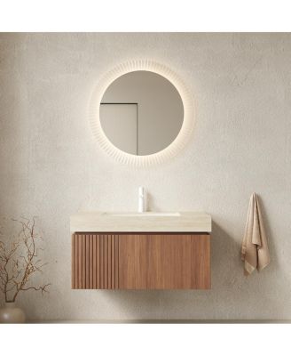 Click here for Sillysis Modern Floating Bathroom Vanity With Sint... prices