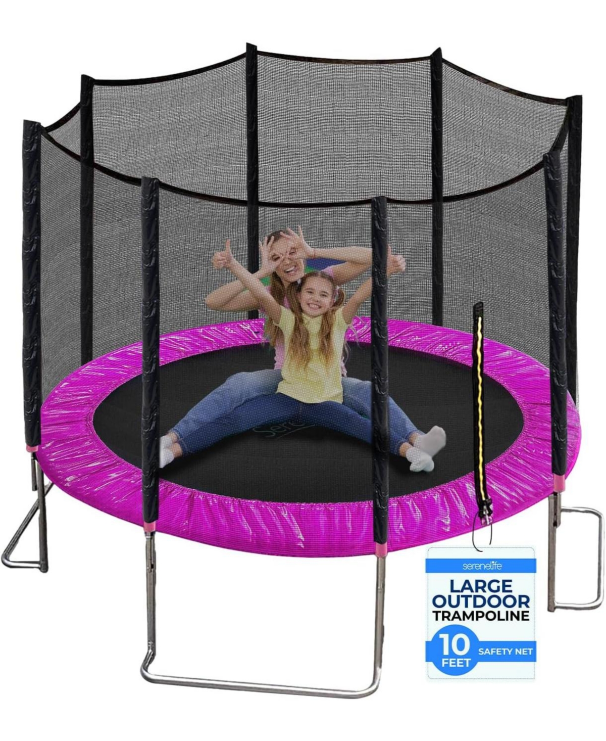 Click here for SereneLife 10ft Outdoor Trampoline with Safety Net... prices