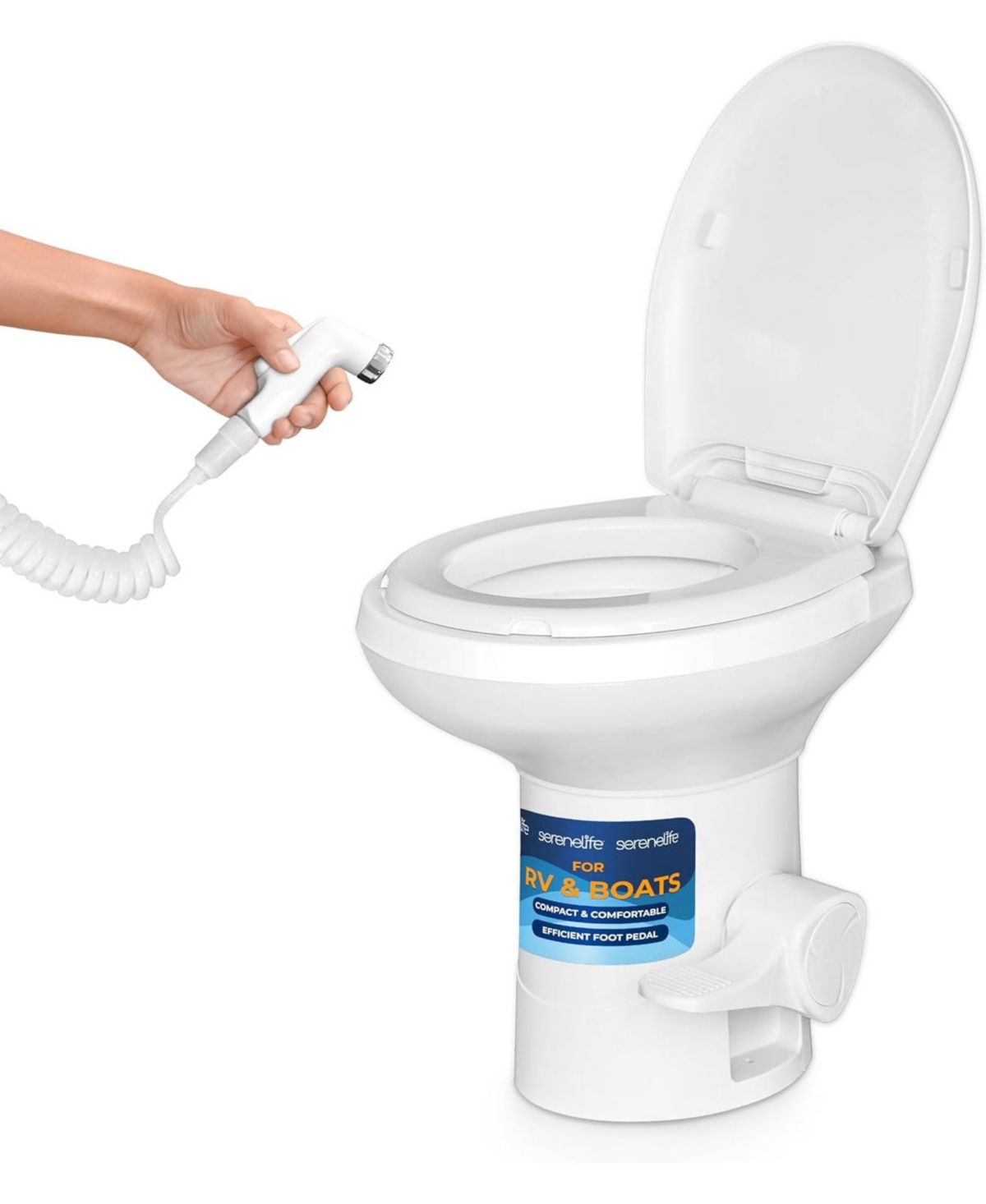 Click here for SereneLife Rv Plastic Bowl Gravity Flush Toilet wi... prices