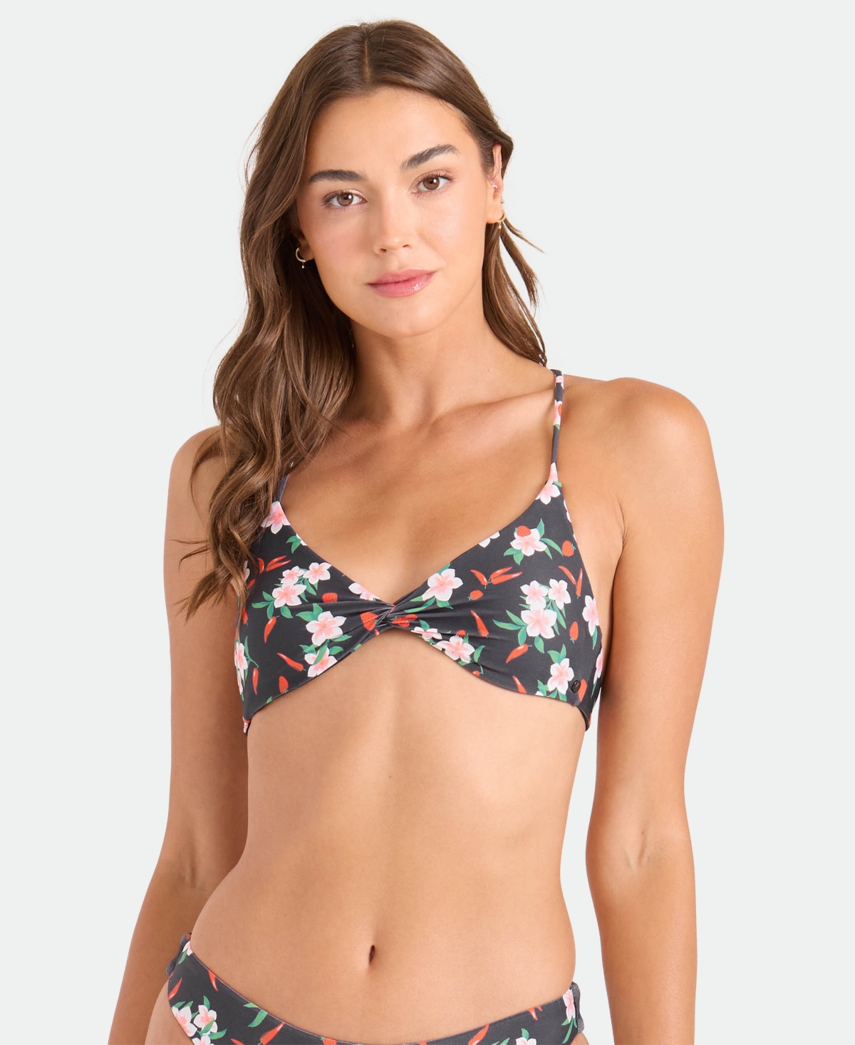 Click here for Volcom Womens Printed V-Neck Twist Front Bikini To... prices